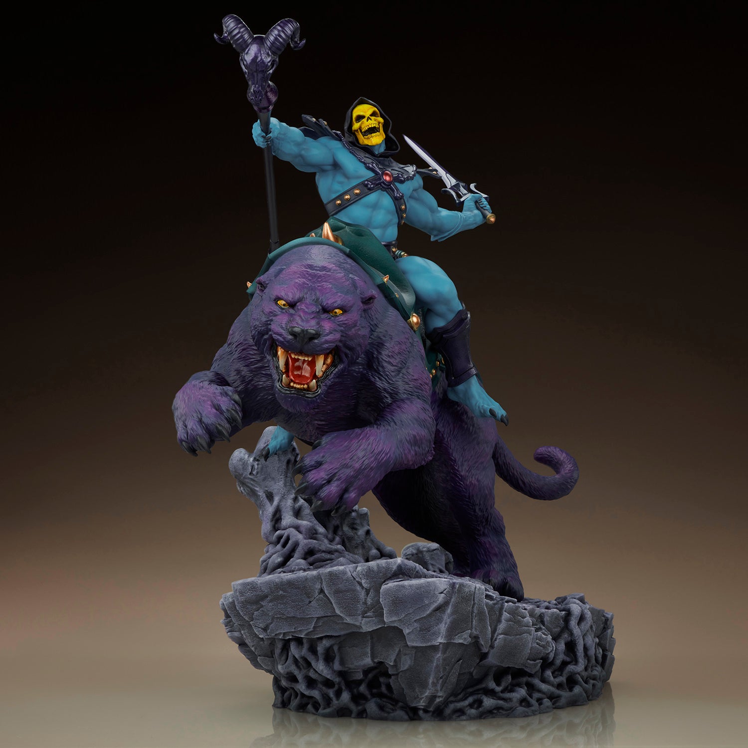 Skeletor & Panther Masters of the Universe Deluxe 1/6 Scale Maquette ...