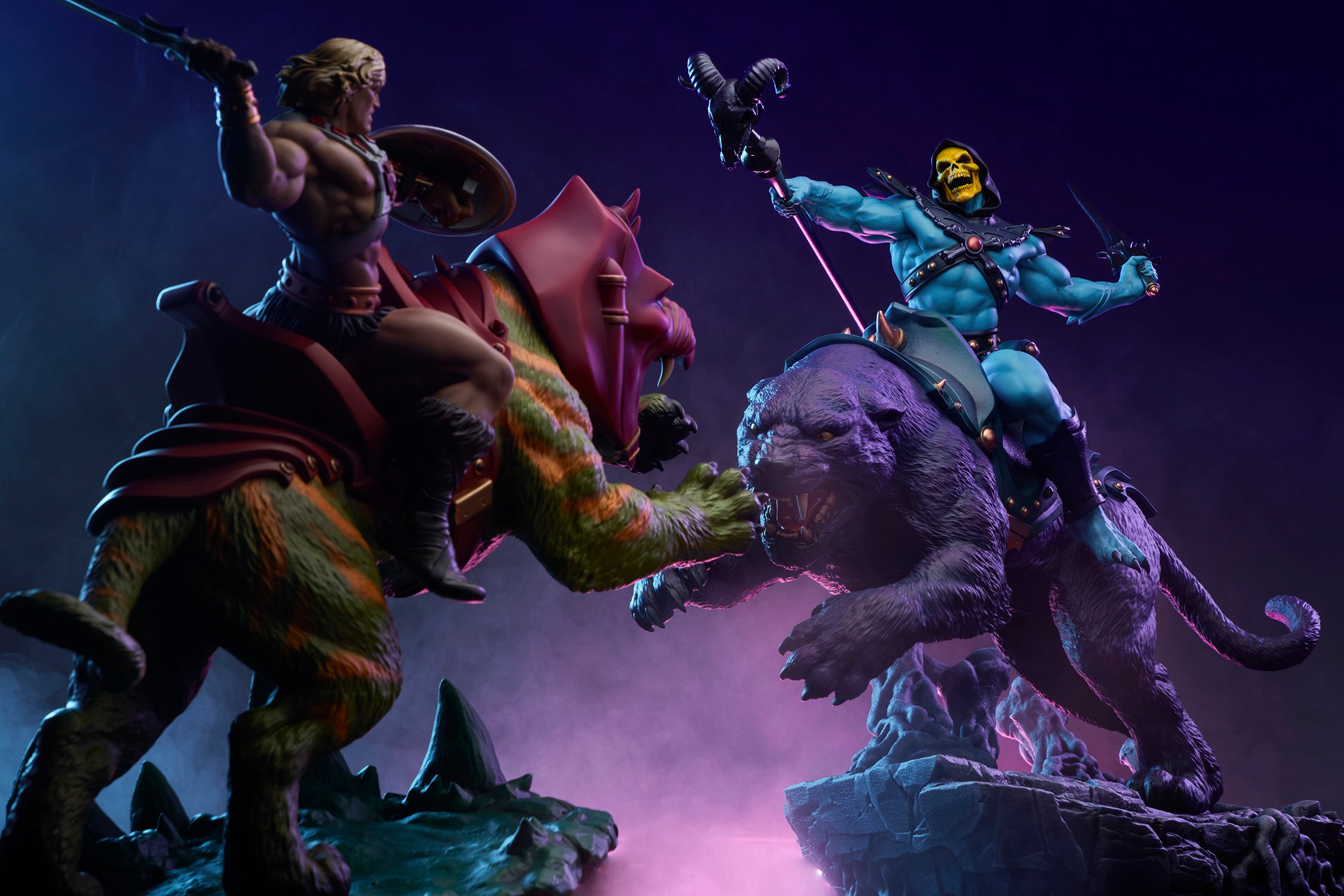 Skeletor & Panther Masters of the Universe Deluxe 1/6 Scale Maquette ...