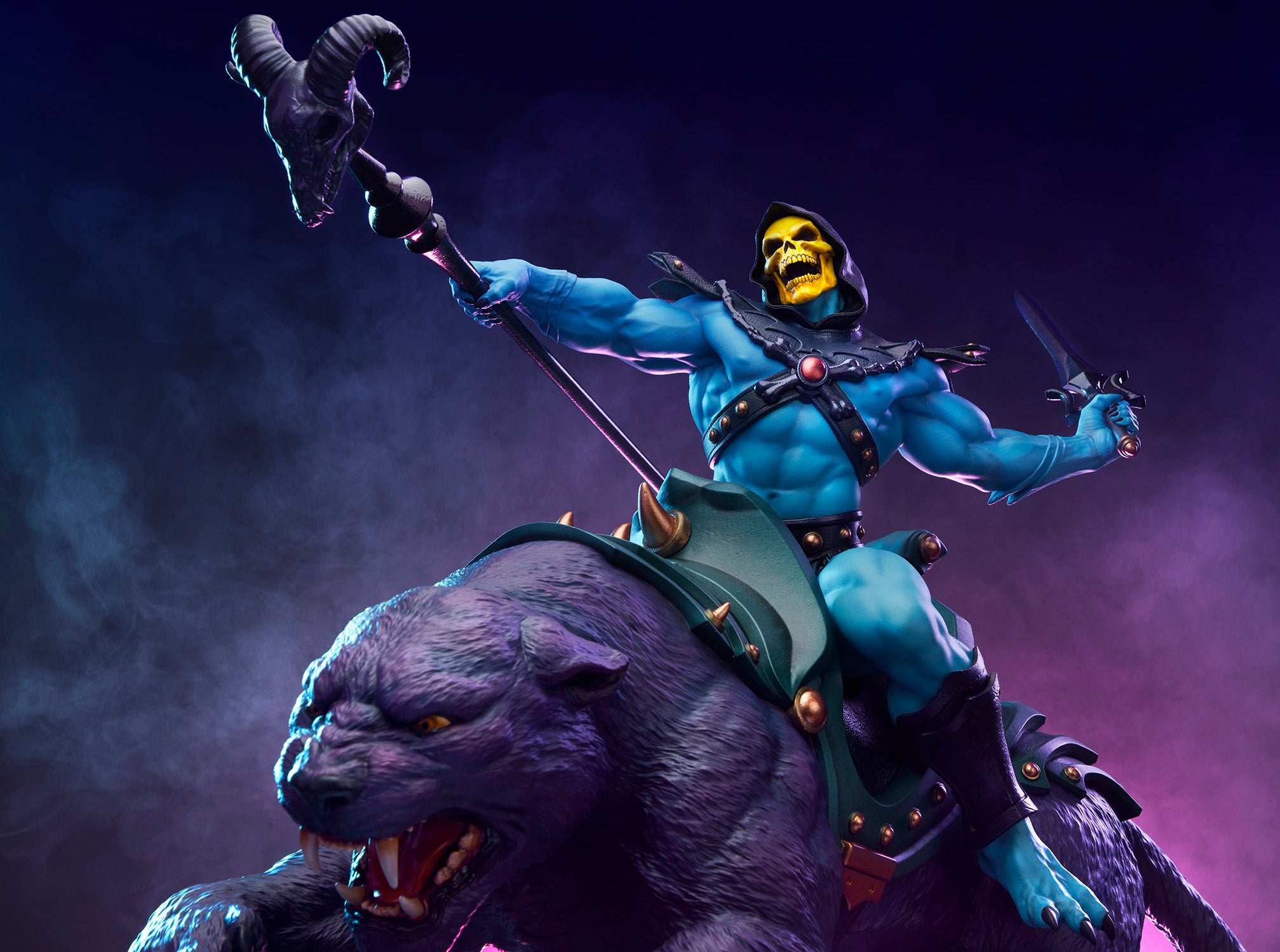 Skeletor & Panther Masters of the Universe Deluxe 1/6 Scale Maquette ...