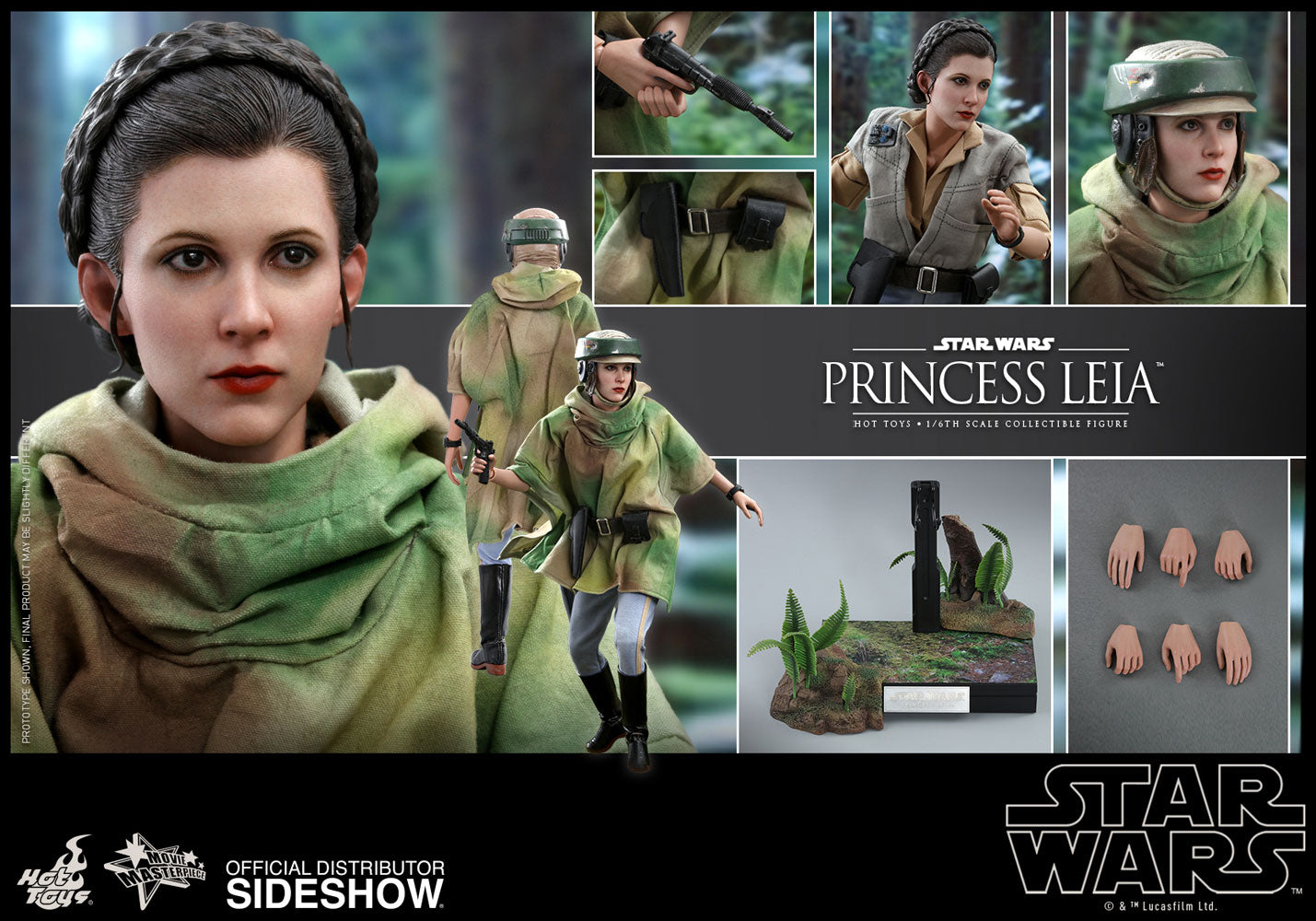 Princess Leia Organa Return of the Jedi Endor Outfit Sixth Scale Figur ...